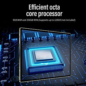 10.1 Inch Tablet, IPS Display 8GB RAM 256GB ROM HD Tablet, Octa Core CPU Dual Camera 5G WiFi 7000mAh Office Tablet for Office, Business, Gaming 100‑240V (Green)