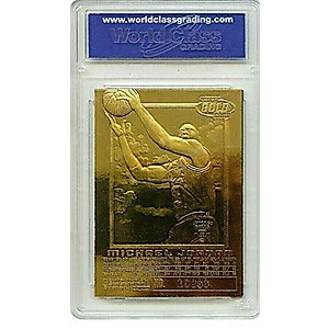 Michael Jordan 1996-97 Credentials EX-2000 Signature Series Graded GEM-MT 10 Refractor 23-KT Gold Card!