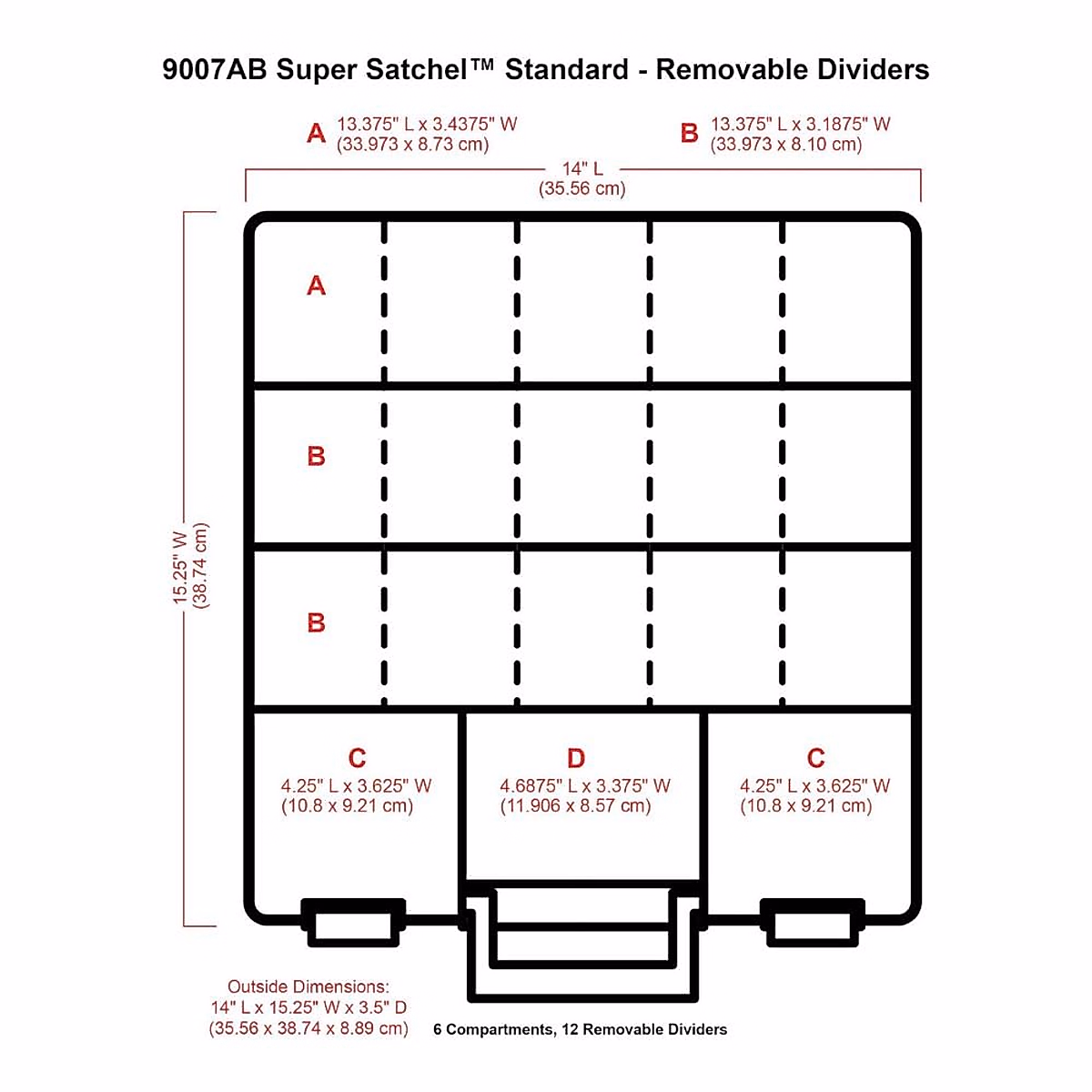 ArtBin 9007AB Super Satchel with Removable Dividers, Portable Art & Craft Organizer with Handle, [1] Plastic Storage Case, Clear