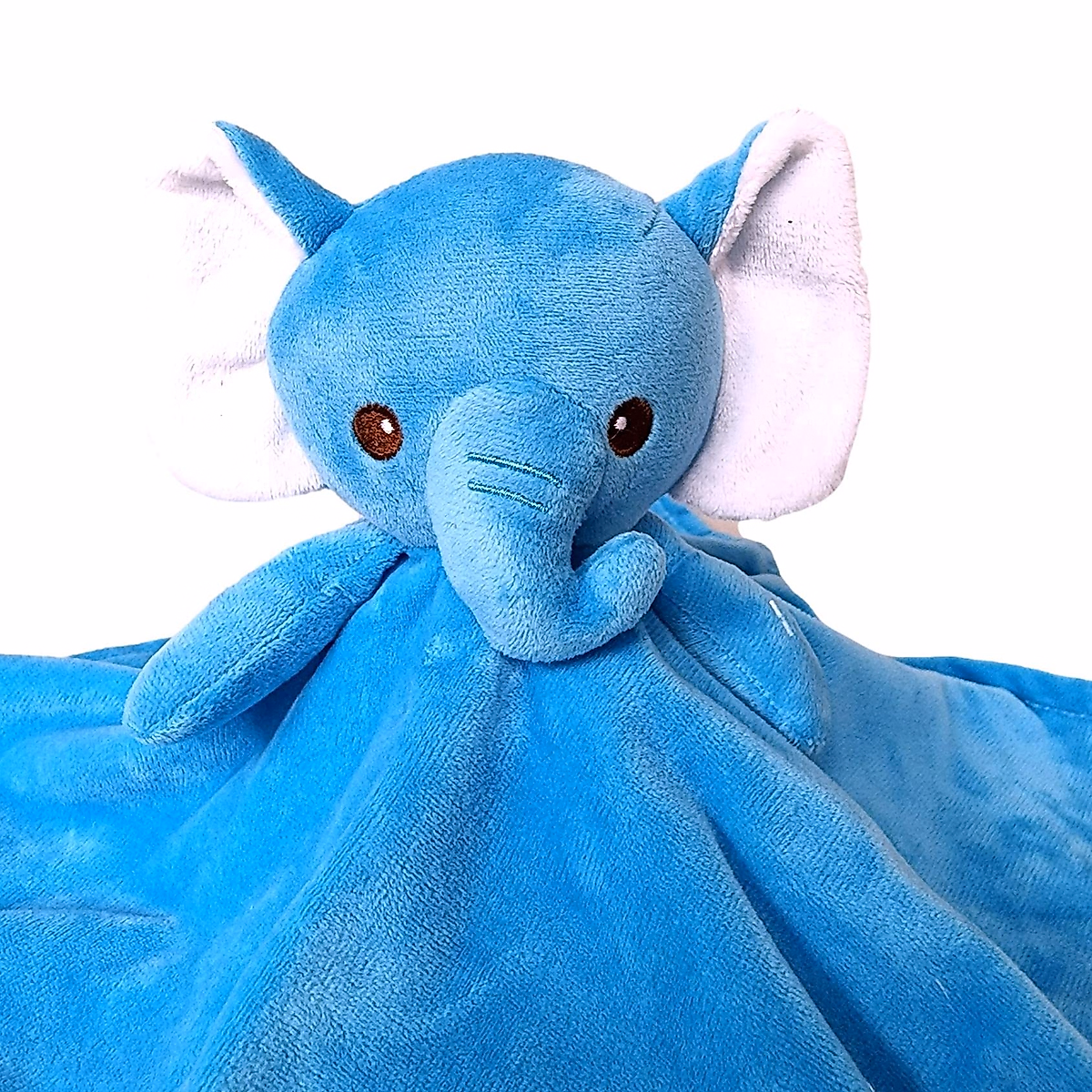 SONA G DESIGNS Personalized Baby Blanket Lovey with Custom Embroidered Name (Elephant)