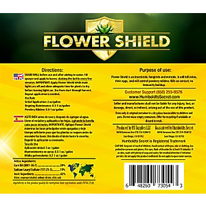 Humboldts Secret Flower Shield – Powerful Insecticide – Pesticide – Miticide – Fungicide – Bug Spray – Spider Spray – Plant and Flower Protection – Healthy Treatment for Pests and Fungus (32 Ounce)