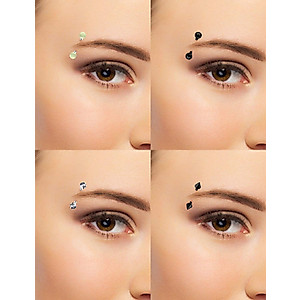 Prjndjw Black 8Pairs 16G 3/8in Eyebrow Piercing Earrings Stainless Steel CZ Matt Ball Curved Barbell Daith Rook Snug Tragus Body Jewelry Retainer for Women Men