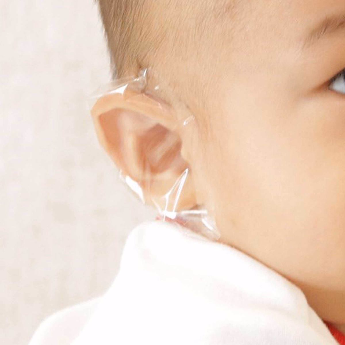 UOUYOO 100 Pcs Baby Shower Ear Covers for Newborn,Disposable Ear Protectors Waterproof Ear Covers,Disposable Ear Protectors Waterproof for Bathing for Shower, Bathing