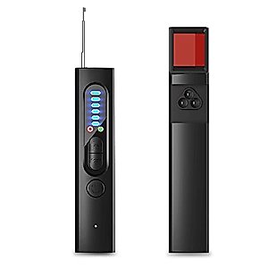 Hidden Camera Detectors, Hidden Devices Detector, Spy Camera Detector, Bug Detector, RF Listening Device Detector, Car GPS Tracker Detector, 5 Levels Sensitivity, 4 Professional Modes,25H Working Time