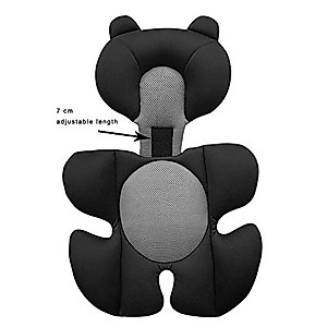 G Ganen Baby Comfort Support Cushion Stroller and Seat Comfort Cushion Insert Liner (Black Bear)