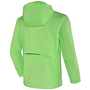 Outto Men's Hiking Jacket Rain Resistant Lightweight UV Protection Quick Drying Windproof Skin Coat(Small,007C Green)