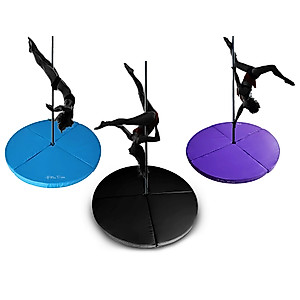 Pole Dance Mats, 3.6" thick, 5ft wide Pole Crash Mats, Specialized Fall Safety Padding Made for Pole by Pole Tribe (Black, 3.6 inch thick 5ft wide)