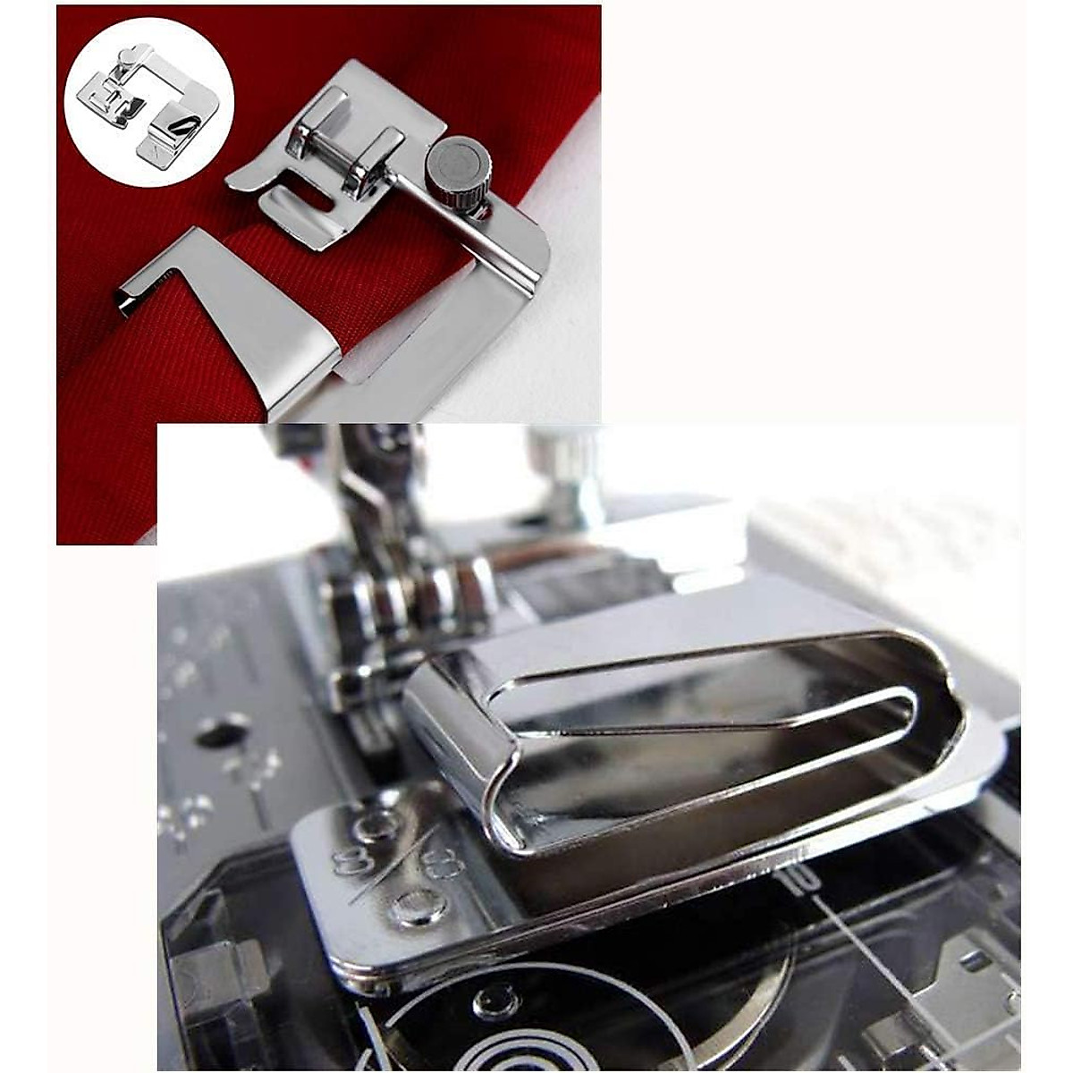 Windman 3 Sizes Wide Rolled Hem Pressure Foot Sewing Machine Presser Foot Hemmer Foot Set 1/2 Inch, 3/4 Inch, 1 Inch Low Shank Sewing Machine Presser Foot for Brother Singer