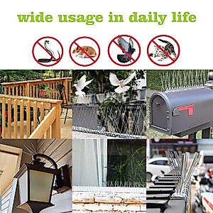 ZHENT Anti Bird Spikes for Pigeons and Small Birds,Full 304 Stainless Steel Bird Arrow Kit,21.6Ft Bird Deterrent Spikes Repellent Fence Spikes(20 Pack Uninstalled)