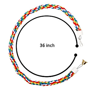 Youngever 2 Pack Birds Toys, Bird Ropes, Bungee Bird Toys, Bird Perches