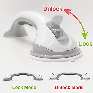 Grab Bars for Shower(2Pack) Heavy-Duty 16-Inch ADA Shower Grab Bars for Seniors Shower Handles for Elderly Suction Handicap Grab Bars Safety Handrail for Disabled for Bathroom Bathtubs Showers Toilet