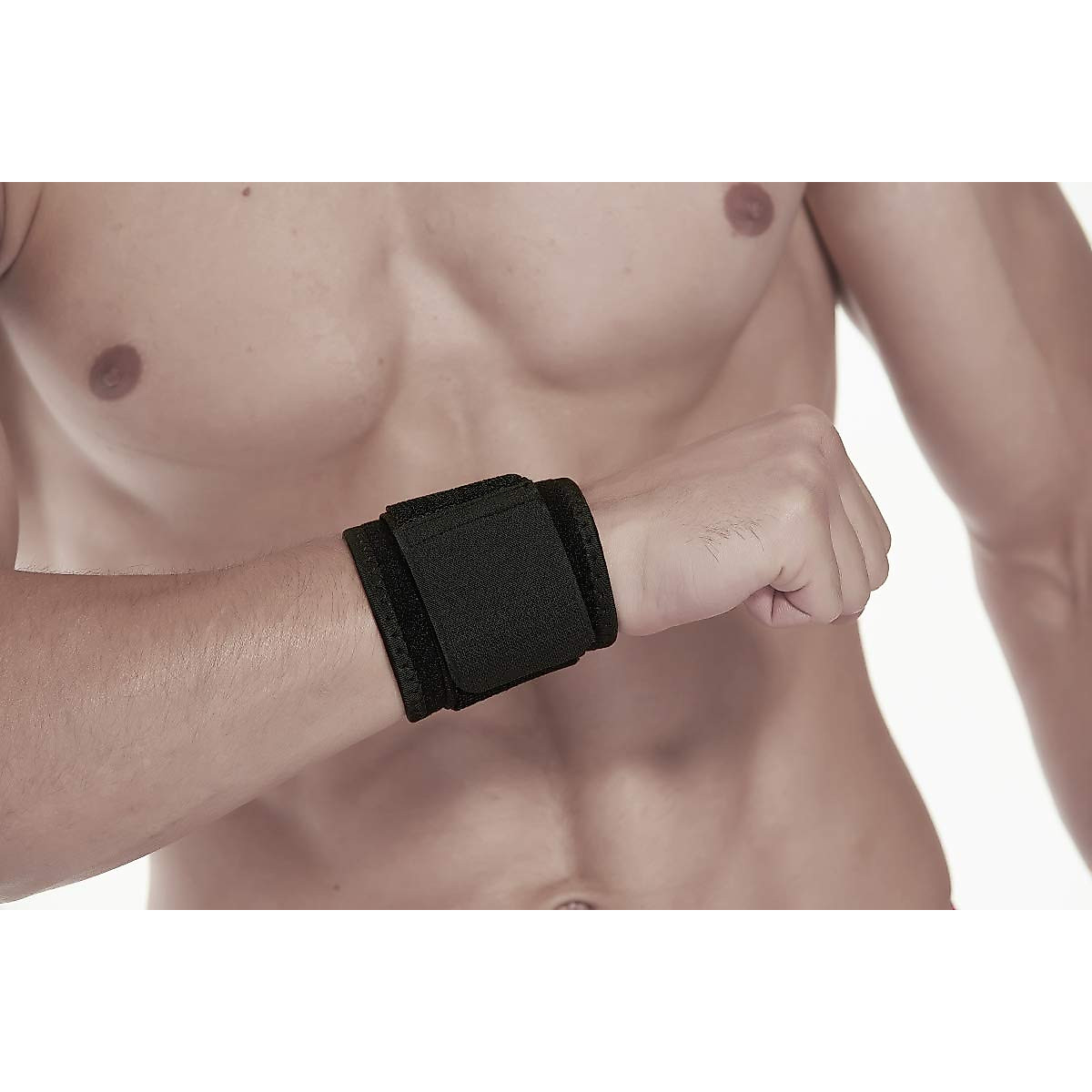 YUNYILAN 2 Pack Wrist Brace Adjustable Wrist Support Wrist Straps for Fitness Weightlifting, Tendonitis, Carpal Tunnel Arthritis, Wrist Wraps Wrist Pain Relief Highly Elastic (Black)