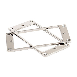 Metal Flat Electric Guitar Humbucker Pickup Ring, Frame Mounting Ring, Bridge Neck Pickups Cover Frame Replacement Part, Pack of 2 (chorme)