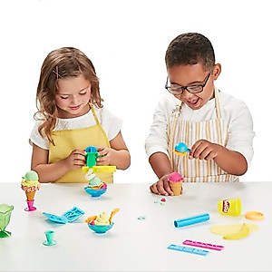 Play-Doh Kitchen Creations Ice Cream Party Play Food Set with 6 Play-Doh Colors, 2-Ounce Cans (Amazon Exclusive)