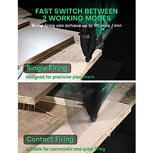 KIMO 18 Gauge Nail Gun Battery Powered w/ 2 X 2.0 Battery & Charger, 2 in 1 Cordless Brad Nailer/Electric Stapler, Adjustable Depth, 18GA Staples for Upholstery, Home Improvement & Woodworking