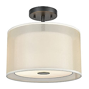 Elk Home 46266/2 Ashland 12'' Wide 2-Light Semi Flush Mount in Matte Black