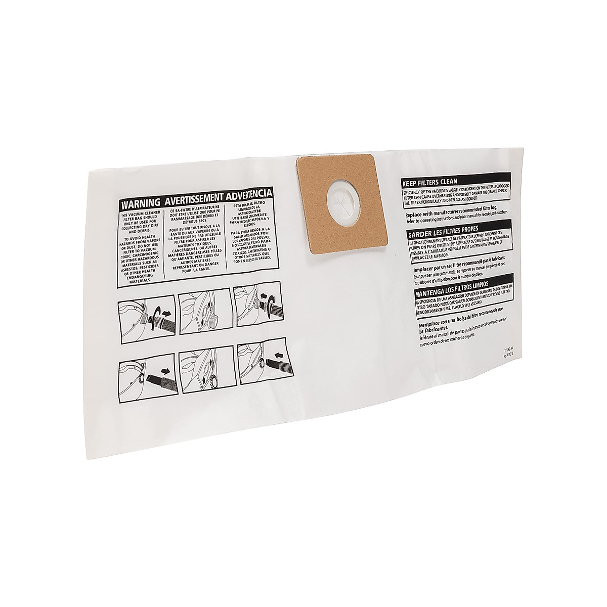 Shop-Vac 90669 Genuine 3 Gallon All Around Collection Bag, Vacuum Bags (3 Pack)