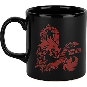 Konix Dungeons & Dragons Mug - Ceramic Mug - 320ml - Monsters - Black & Red