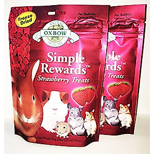 2 Pack Oxbow SIMPLE REWARDS STRAWBERRY Small Animal Treat (2 / 0.5 oz)
