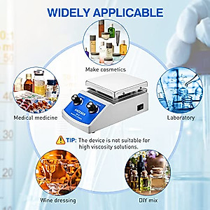 ANZESER Magnetic Stirrer Hot Plate, 100-2000rpm Magnetic Hotplate Stirrer, 180W Heating Power 716℉ Hot Plate Stirrer, 5×5 Inch Magnetic Stir Plate