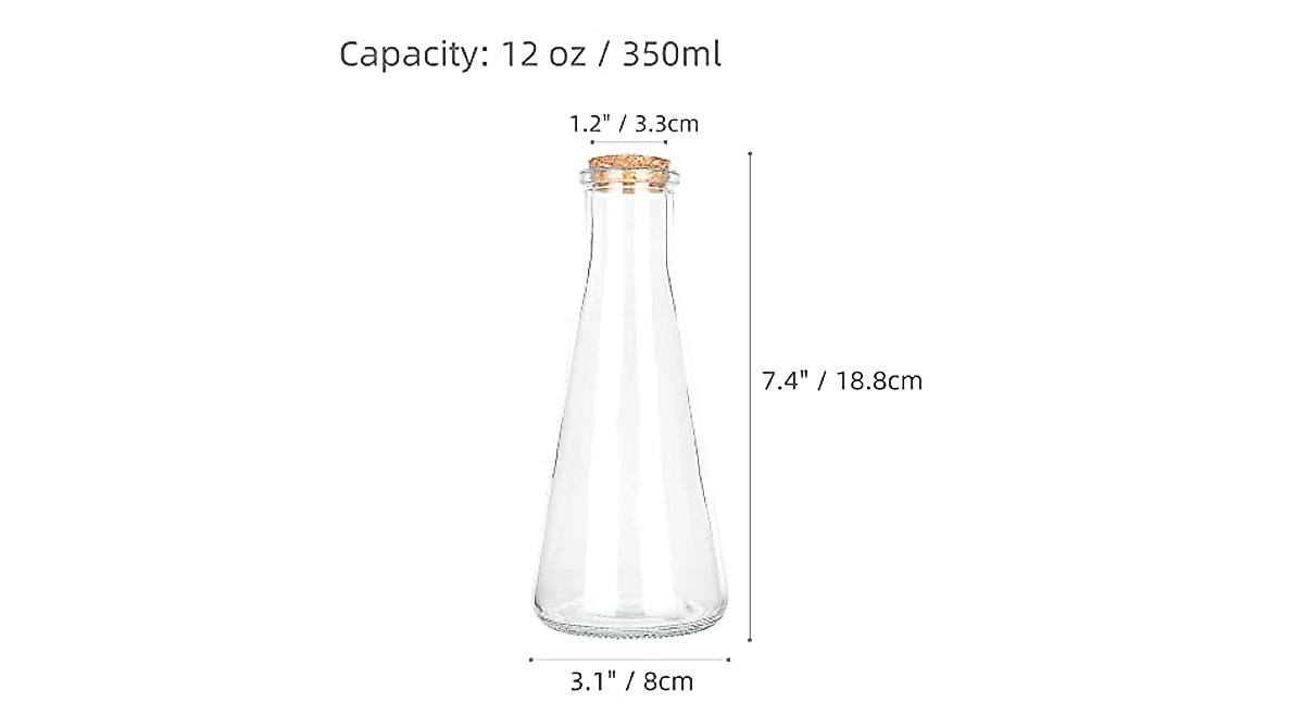 Magic Season Decorative Glass Bottles - 12 fl oz Tapered Set