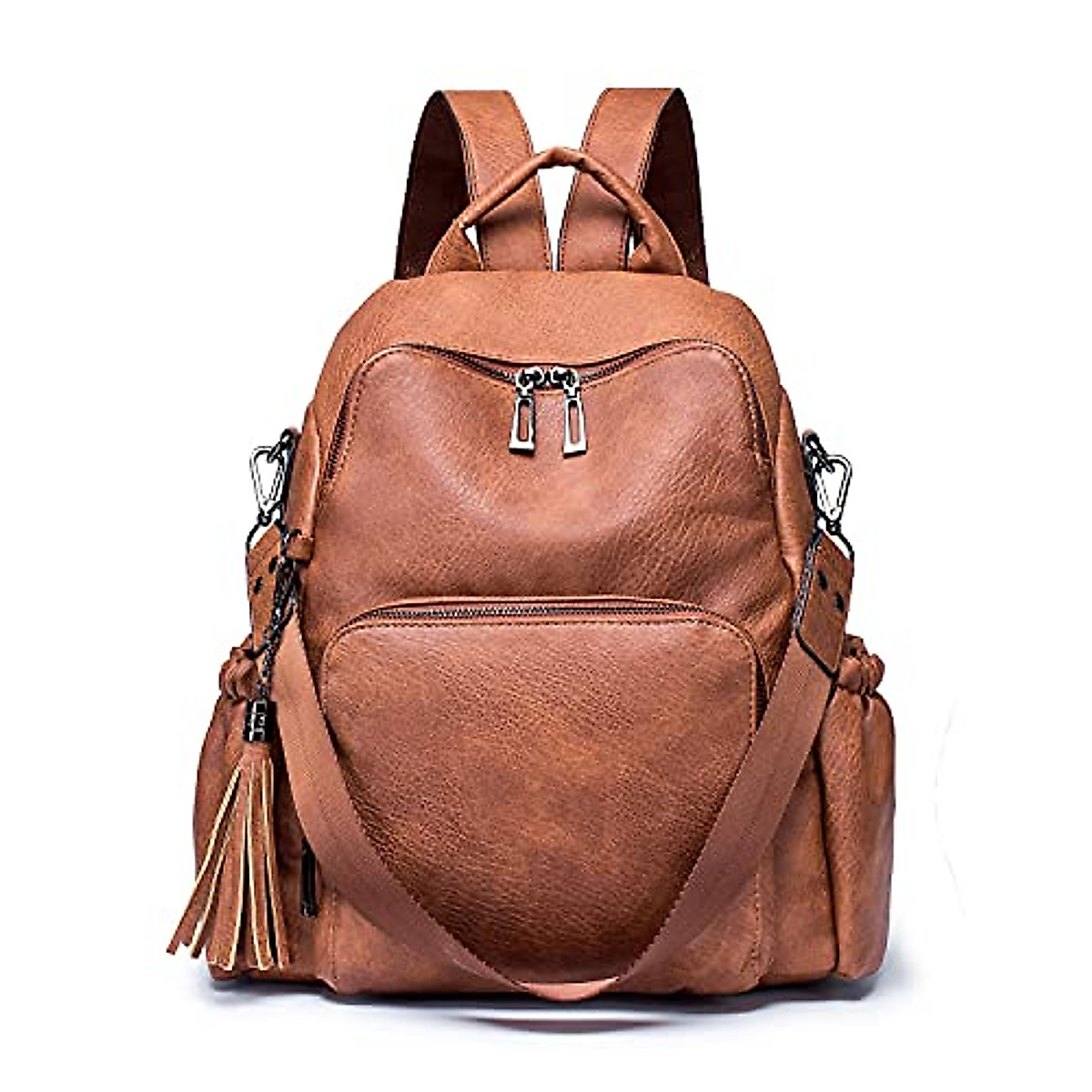 Roulens Women's Fashion Backpack Purse PU Leather Anti-theft Large Travel Shoulder Bag Ladies Shoulder Fashion Bags
