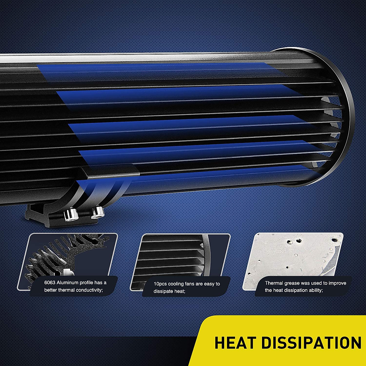 Nilight - 18003C-A 15Inch Triple Row Lights 216W 21600LM Flood Spot Combo Beam LED Light Bar Driving Boat Super Bright Led Off Road Trucks