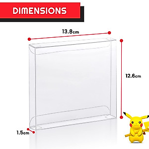 Premium Display Case Protectors Compatible for Nintendo 3DS Game Box , 0.40mm Thick and Clear PET Plastic Cases Compatible for Pokemon, Super Smash, Animal Crossing, Zelda, Minecraft (Pack of 25)