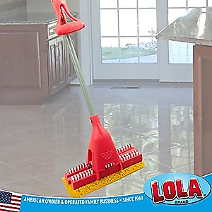 Lola Products Pro Amazin' Scrubber Roller Mop Refill, Polyurethane Foam Sponge, Floor, and Deck Scrubber, Perfect for Vinyl, Tile, Marble, and Ceramic Floors - 1 CT