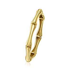 RS Pure by Ross-Simons Italian 14kt Yellow Gold Bamboo-Style Ring. Size 6