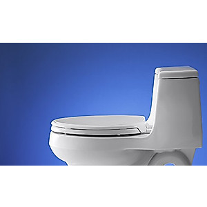 KOHLER K-4733-95 Glenbury Quiet-Close with Grip-Tight Bumpers Elongated Toilet Seat, Ice Grey