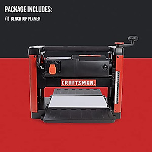 CRAFTSMAN Planer, 15 Amp, For Benchtops, Two Knife Solid Steel Cutter Head (CMEW320)