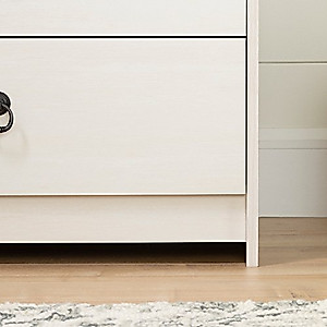 South Shore Plenny 5-Drawer Chest, White Wash and Weathered Oak