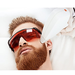 190nm to 560nm Laser Safety Glasses, OD4+ Laser Glasses Eye Protection, Adjustable Temples Laser Hair Removal Goggles for Treatment Cosmetology Operator for Blue Light Sanitize,Dental Operation