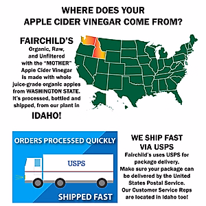 Fairchild's Organic Raw & Unfiltered Apple Cider Vinegar, 32 FZ - Two Pack