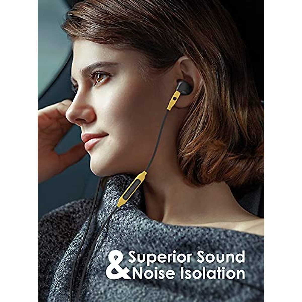 iPhone Headphones Wired with Lightning Connector, Wired Earbuds for iPhone,Apple MFi Certified Earphones with Microphone & Volume Control，Compatible for iPhone 14/13/12/11/Pro Max/XR/XS/X/8/7/SE