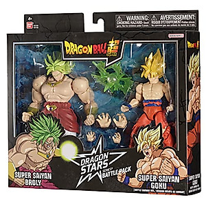 Dragon Stars Series - Dragon Ball Super - Super Saiyan Goku (Battle Damage Ver.) vs Super Saiyan Broly Battle Pack Action Figure Set