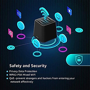 Meshforce Mesh WiFi System M3s Suite (Set of 3, Midnight Black) - Gigabit Dual Band Mesh Network, Wireless Internet System for Home, WiFi Coverage up to 6+ Bedrooms