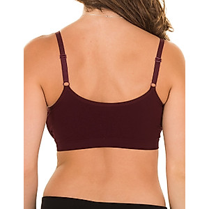 Kalon 4 Pack Women’s Nylon Spandex Removable Pads Comfort Cami Bras Wireless (S/M, Winter)