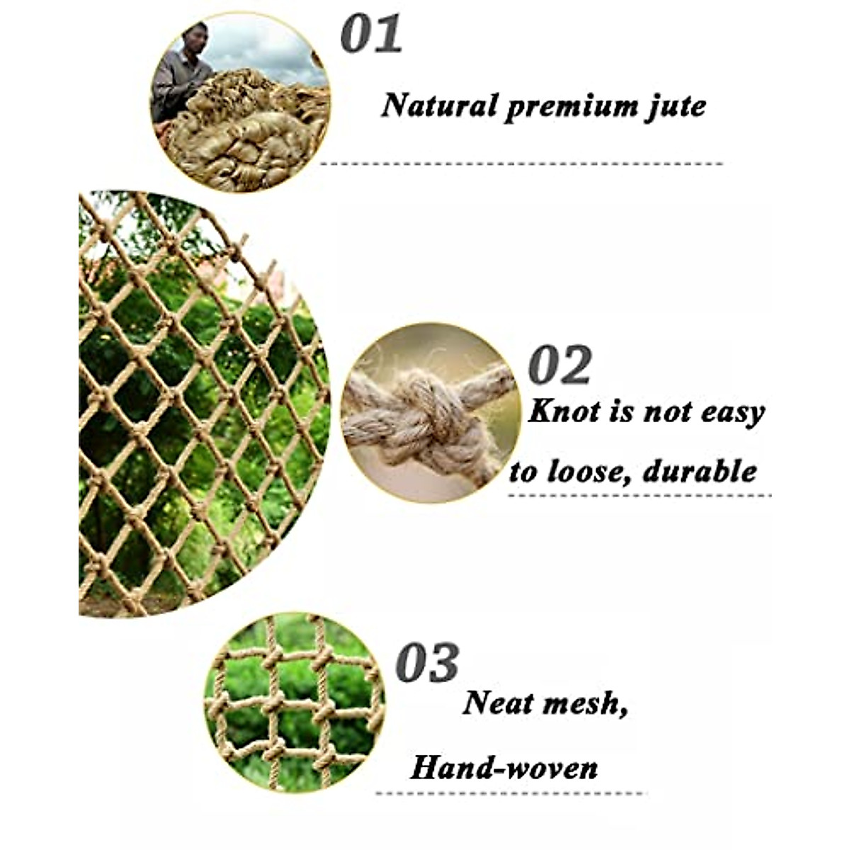 Safety Anti-Fall Fence Net for Children Pet Cat, Home Kindergarten Protection Rope Netting, Wear-resistant Car Cargo Twine Net, Children's Net Staircase Guardrail Net ( Color : 6mm/12cm , Size : 3x7M(
