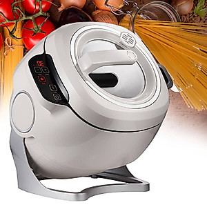 MOXOW Multi-Function Stir-Fry Machine Cooker, Auto Cooking Wok Fried Rice Machine 360° Automatic Rotation, Drum Type Stir Frying Machine for Stir Frying,Stewing,Cooking,110V