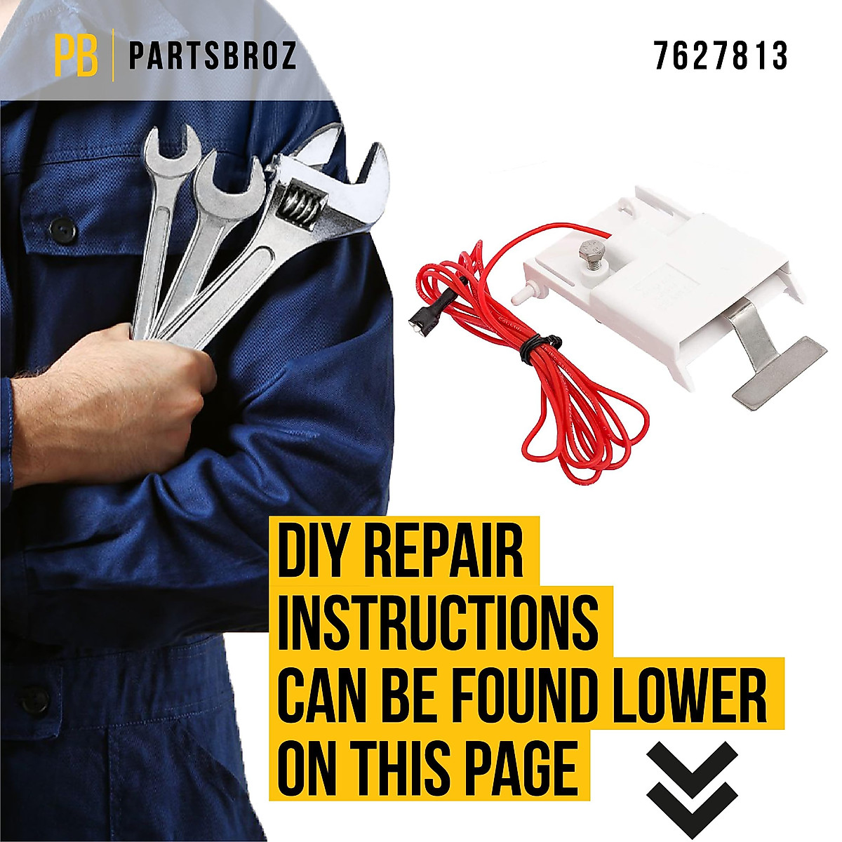 PartsBroz 7627813 Ice Thickness Probe Sensor Control Part - Compatible With Manitowoc Ice Machines - Replaces 76-2781-3 Ultra Durable Replacement
