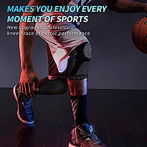 NEENCA Professional Knee Brace, Compression Knee Sleeve with Patella Gel Pad & Side Stabilizers, Knee Support Bandage for Pain Relief, Medical Knee Pad for Running, Workout, Arthritis, Joint Recovery