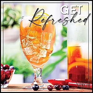 Vikko Classic Goblet Party Glasses, Iced Tea Glasses 20 Ounce, Set of 6 Goblets, Water Glasses, Dishwasher Safe Durable Glassware