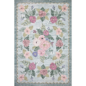 Loloi Rifle Paper Co. x Rosa Sky 7'-6" x 9'-6" Area Rug