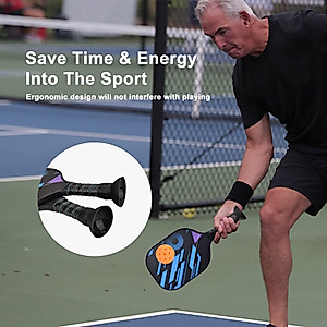 iGuerburn 2 Pack Pickleball Ball Retriever Attaches to Pickleball Paddles, Pickleball Ball Picker Upper Easier to Pick Up, Pickleball Accessories for Women/Man - 0.78OZ(Black)