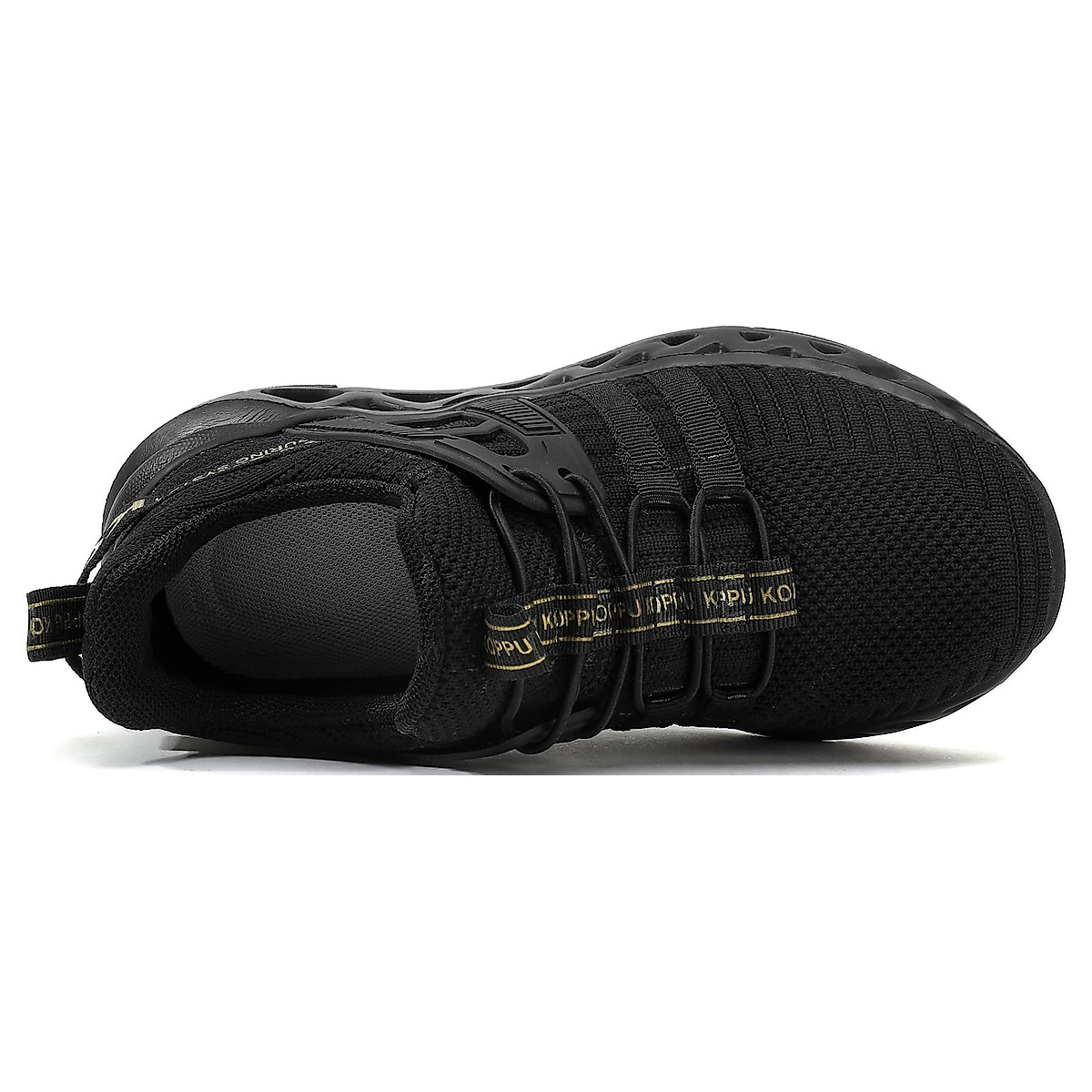 koppu Boys Girls Shoes Non-Slip Tennis Shoes Fashion Lightweight Breathable Kids Sneakers for Little Kids/Big Kids（Black 1）