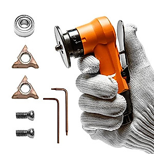 2-in-1 Mini Air Chamfer Tool for Chamfering and Round Cornor on Metal, Arc Corner 45 Degree Pneumatic Beveling Trimming Deburring Machine