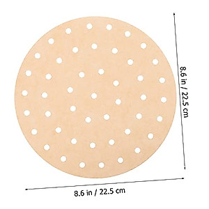 KJHBV 200 Sheets Disposable Baking Pans Disposable Underpads Para Air Fryer Air Fryer Parchment Paper Oven Baking Liner Perforated Fryer Sheet Air Fryer Sheets Liner Baking Tray