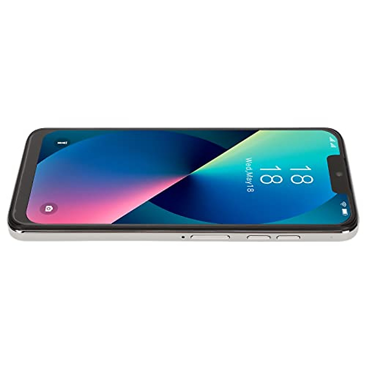 LANTRO JS White 6.2in Smart Phone with 6GB RAM, 128GB Storage, 7000mAh Battery, 8MP/16MP Cameras, MT6889 Ten Core Processor, Android 11.0, EU 100-240V Compatible